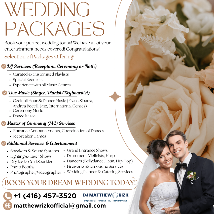 Hire Matthew Rizk - DJ, Live Singer & Keyboardist - Wedding DJ in ...