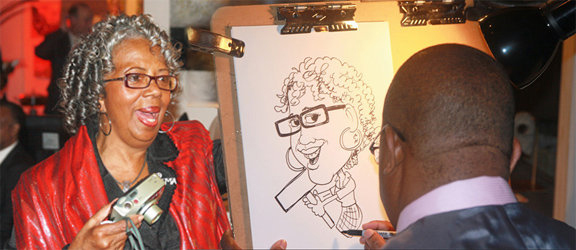 Hire Caricatures by Kerry G. Johnson - Caricaturist in Columbia, Maryland