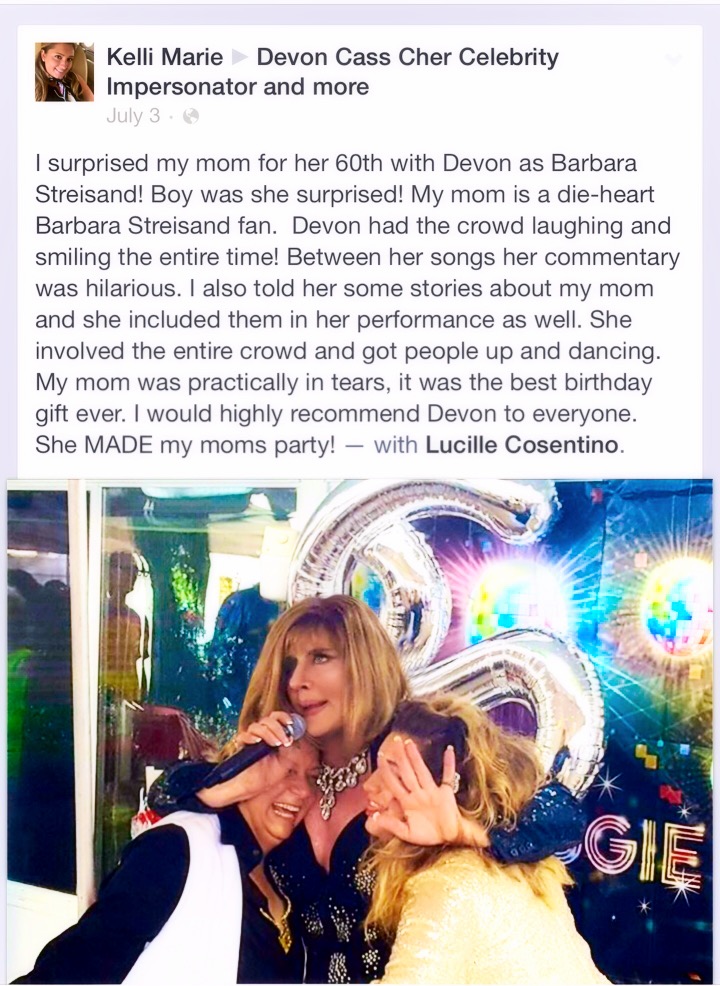 Hire Devon Cass "Live Singing" Cher and more... - Cher Impersonator in ...