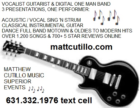 Hire Matthew Cutillo Guitarist Vocalist Digital One Man Band - Singing ...