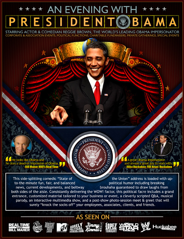 Hire Reggie Brown - The Best Barack Obama Impersonator - Barack Obama ...